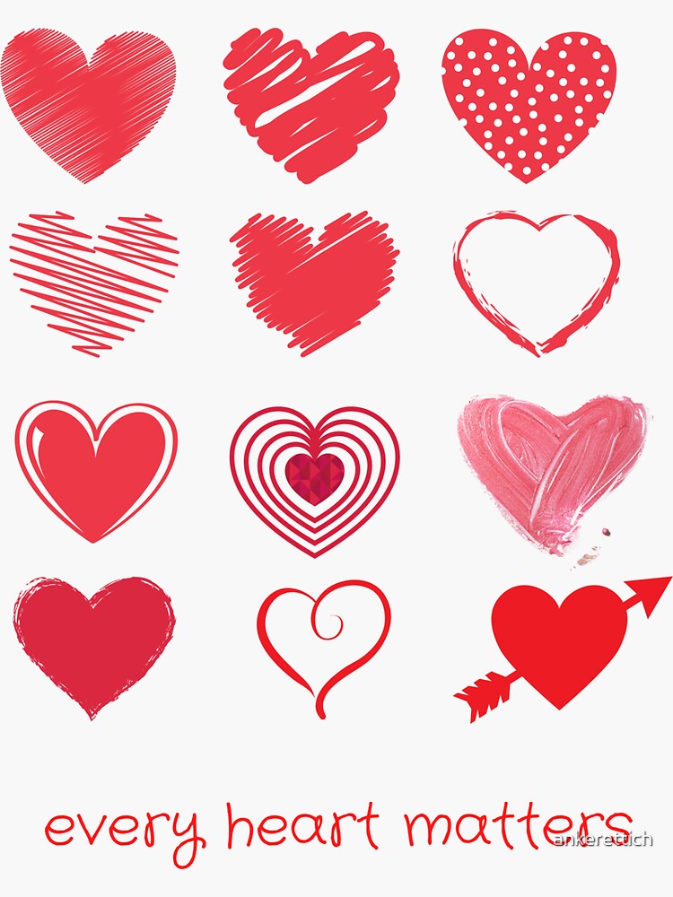 "Every heart matters" Sticker by ankerettich | Redbubble