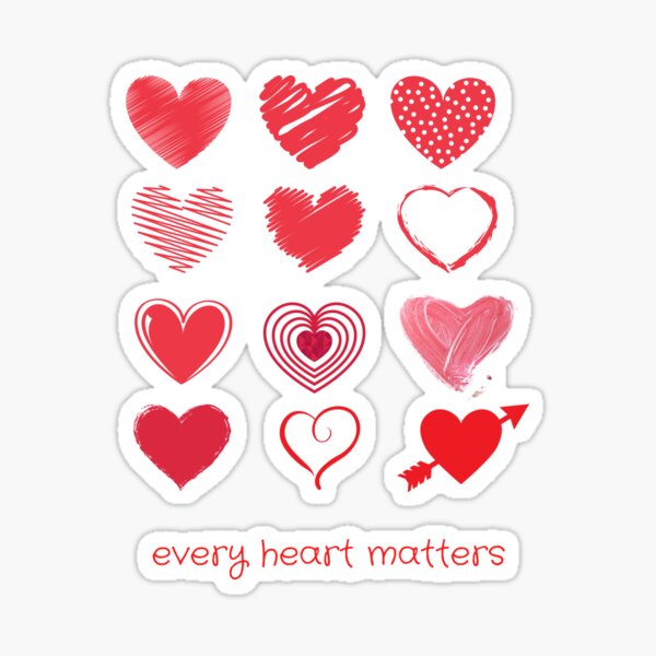 "Every heart matters" Sticker by ankerettich | Redbubble
