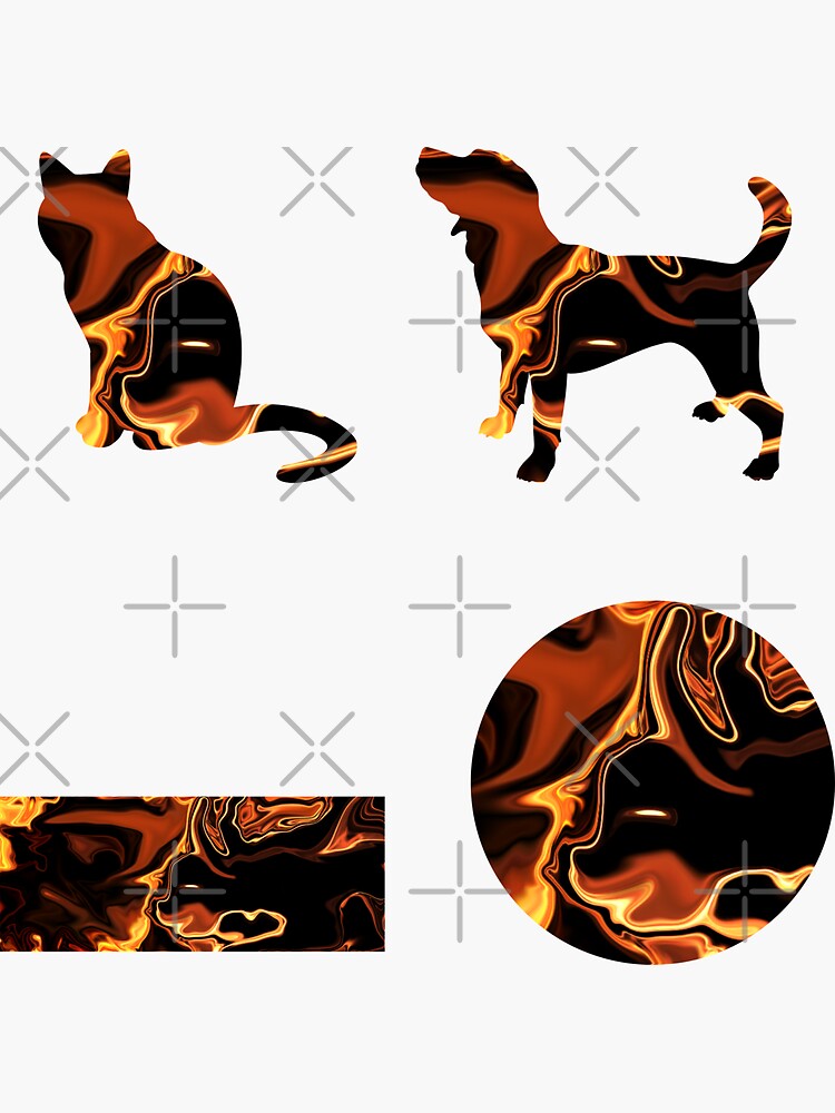 "Fire Fumes Liquid Acrylic Pouring" Sticker for Sale by AchyArts ...