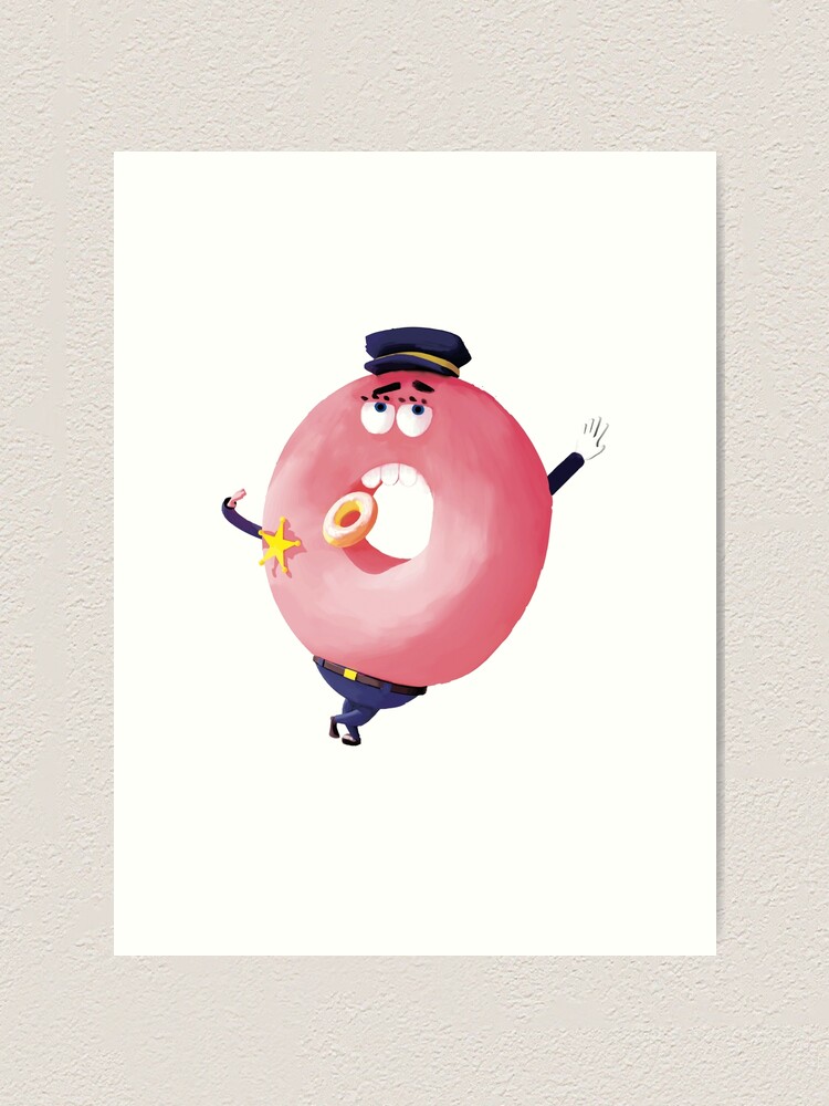 "Chasing Donuts Doughnut Sheriff's Gumball " Art Print for Sale by ...