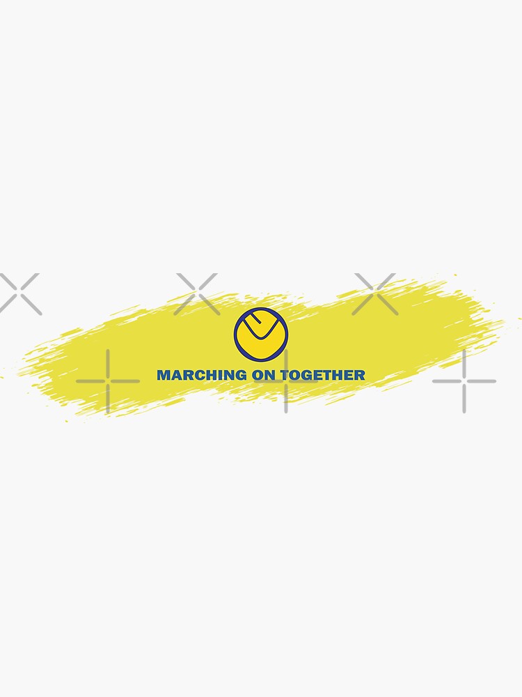 "Marching On Together - Leeds" Sticker for Sale by Zoom- | Redbubble