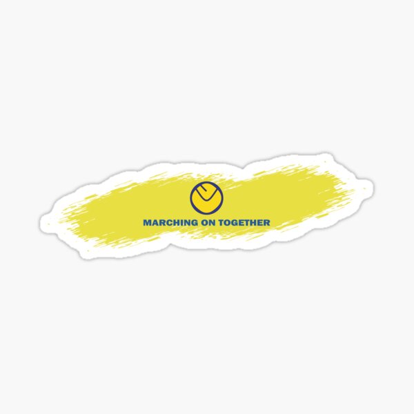 "Marching On Together - Leeds" Sticker for Sale by Zoom- | Redbubble