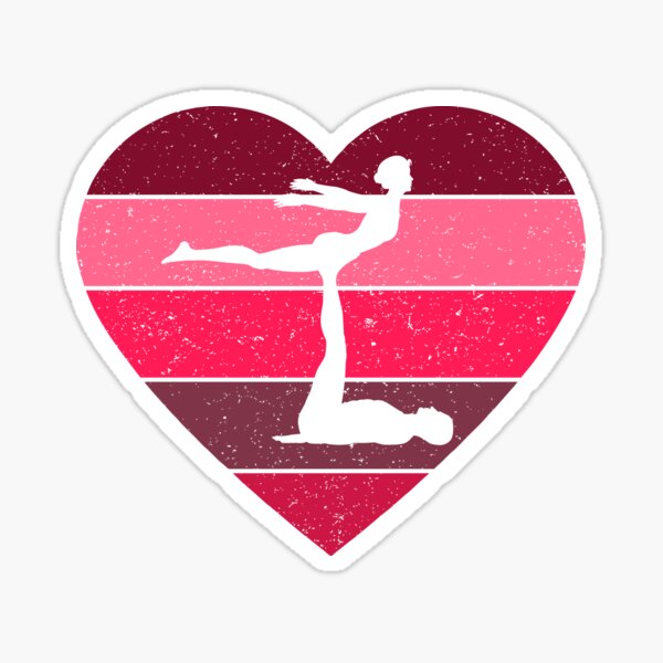 "Acro Yoga Couple" Sticker for Sale by ThatsSoHandy | Redbubble