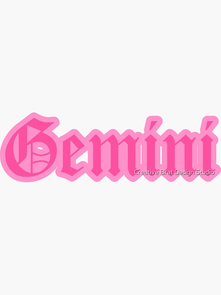"Gemini Zodiac Pink Astrology Aesthetic" Sticker for Sale by amearnest ...
