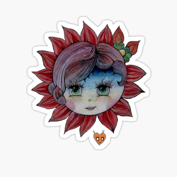 "Hani - The Flower Girl" Sticker for Sale by ClaudiaArcia | Redbubble
