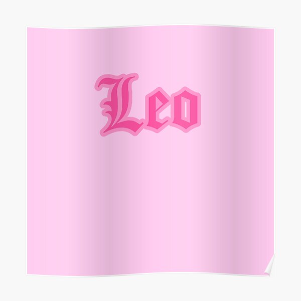 "Leo Zodiac Pink Astrology Aesthetic" Poster for Sale by amearnest ...
