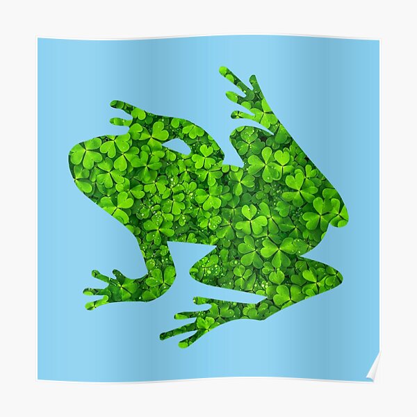 "Clover Frog" Poster for Sale by LuluWild | Redbubble
