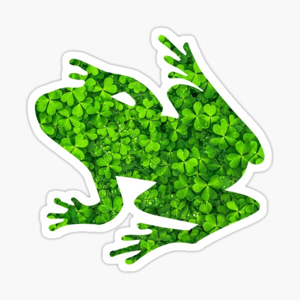"Clover Frog" Sticker for Sale by LuluWild | Redbubble