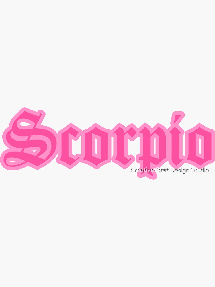 "Scorpio Zodiac Pink Astrology Aesthetic" Sticker for Sale by amearnest ...