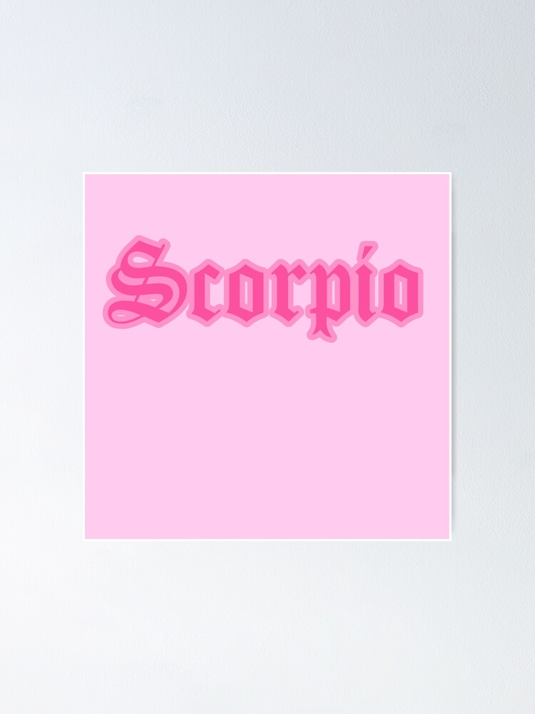 "Scorpio Zodiac Pink Astrology Aesthetic" Poster for Sale by amearnest ...