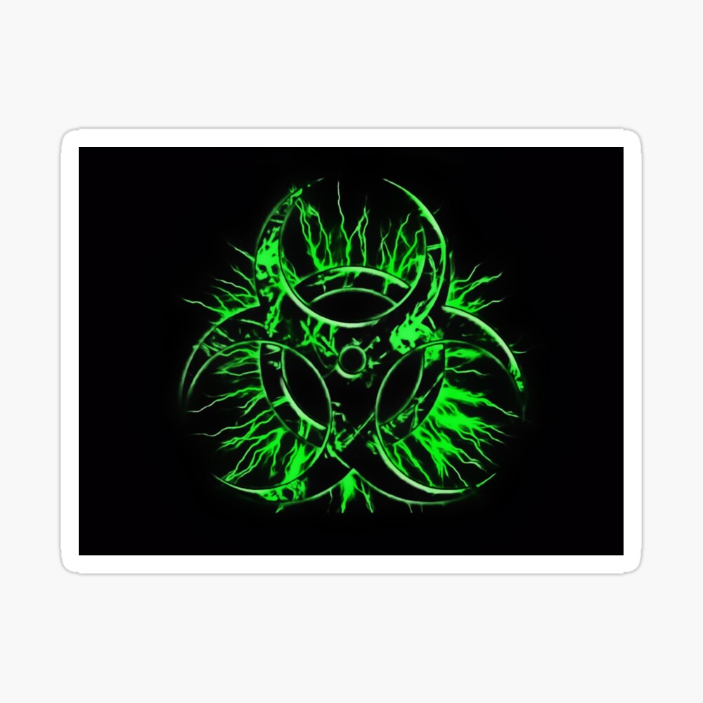 Symbol Green Biohazard Tribal