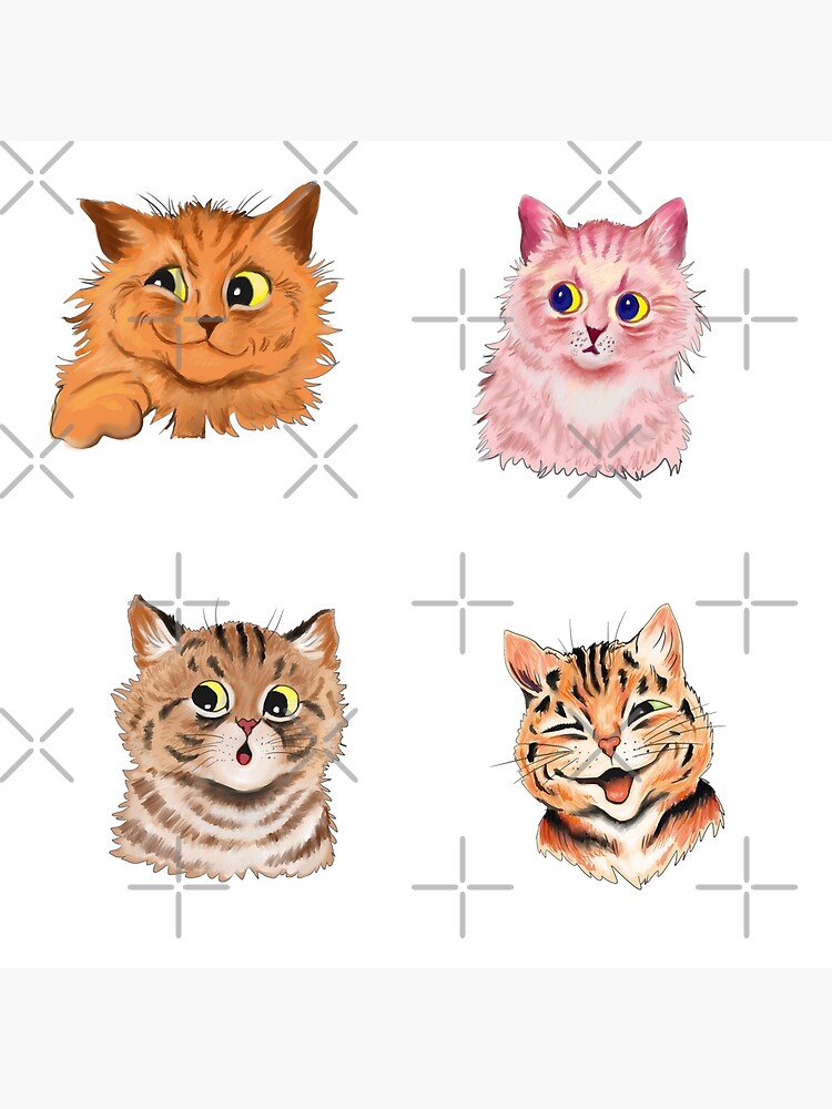 "Louis Wain style zany cats" Poster for Sale by Grahamgc | Redbubble