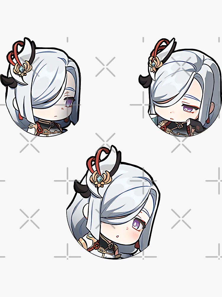 "Shenhe :: Shen he Genshin Impact Chibi Aufkleber-Set" Sticker von dudu ...