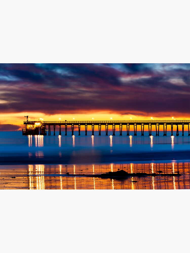 "Venoco Ellwood Pier, Bacara (haskell's) beach Goleta at sunset ...