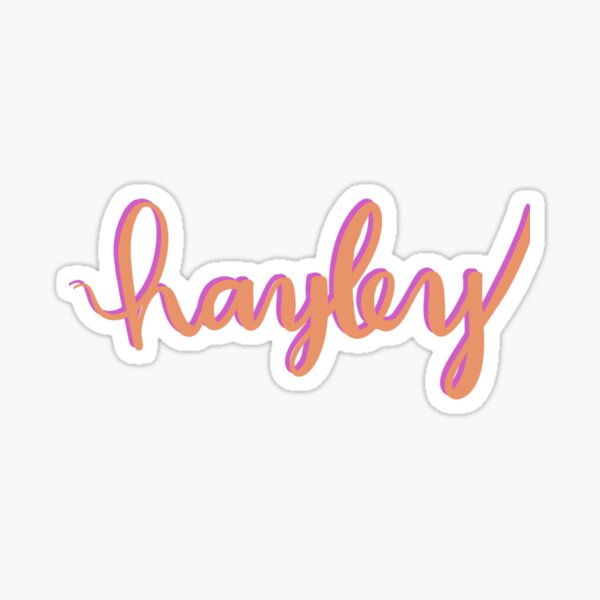 "Hayley" Sticker for Sale by stapletonabby | Redbubble