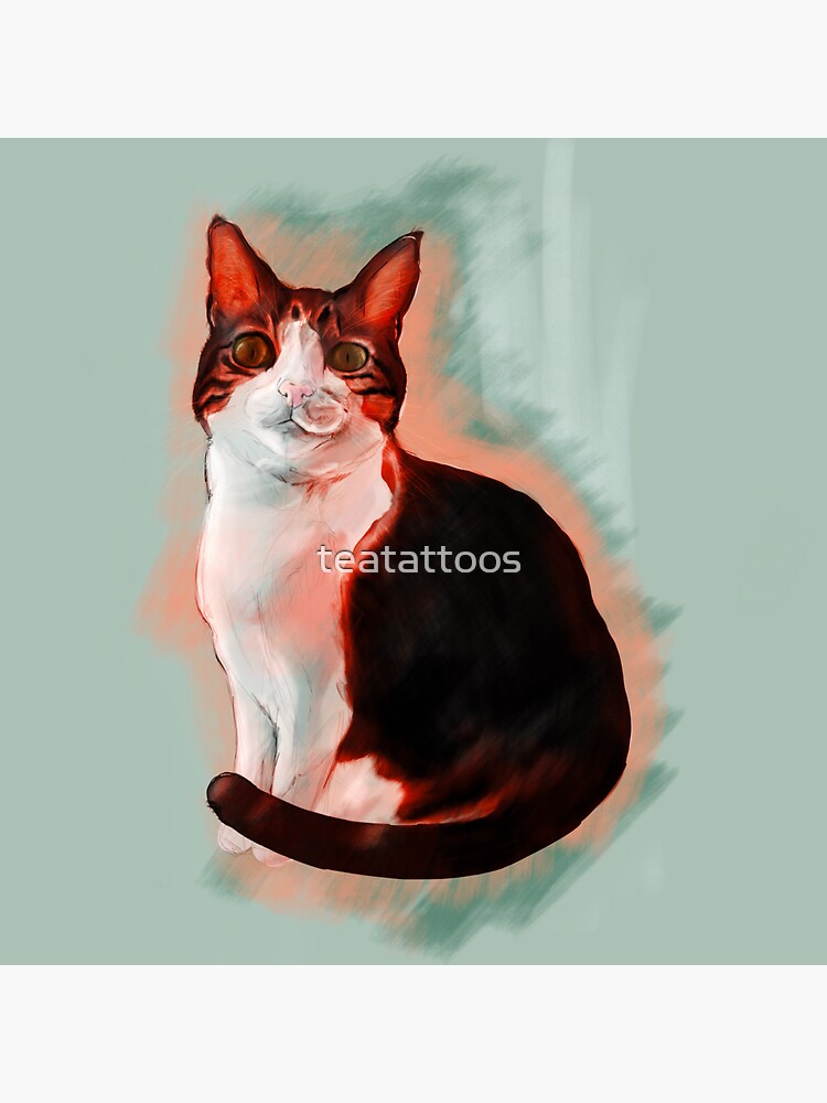 "Devil cat " Sticker by teatattoos | Redbubble