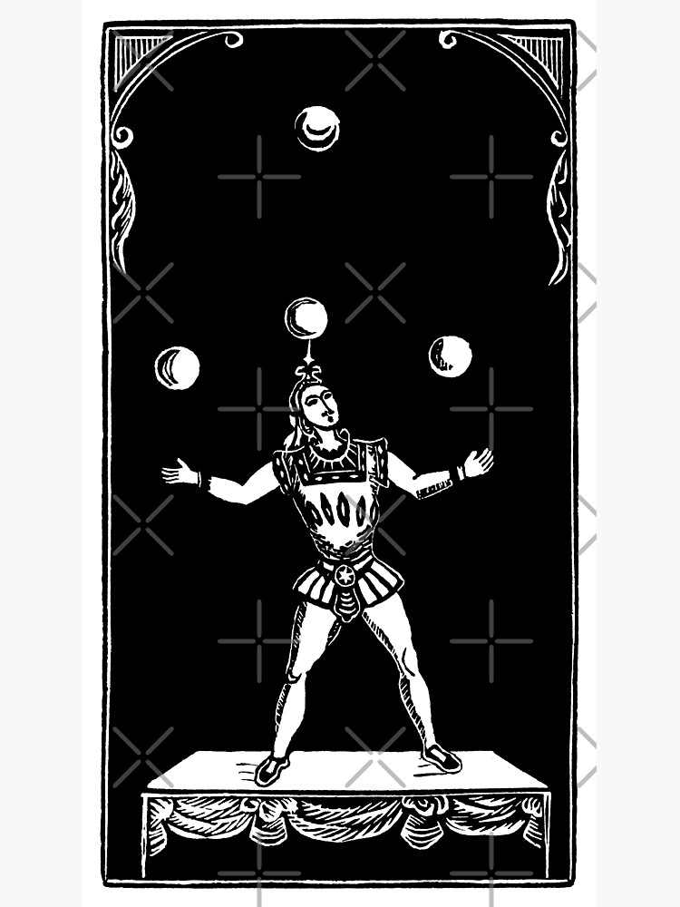 "Juggling, Ball Balancing Acrobat Woodcut" Poster for Sale by mamiespaw ...