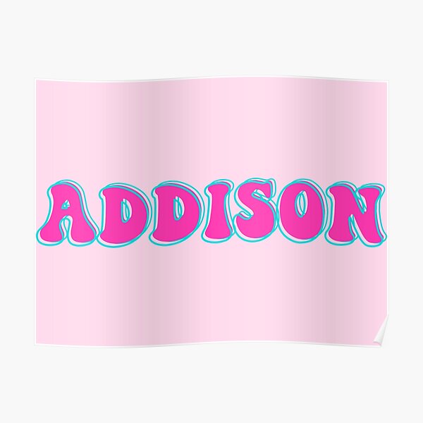 Póster «ADDISON Lindo diseño de nombre personalizado - Nombre de ...