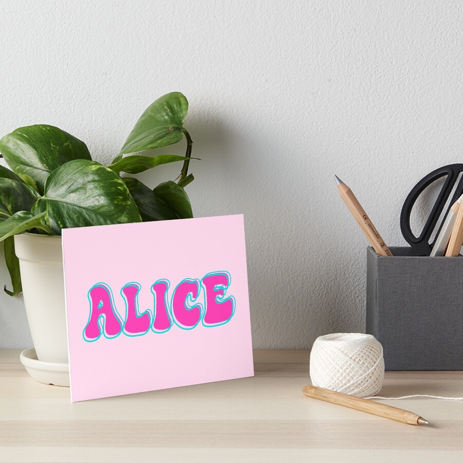 "ALICE Cute Custom Name Design - Kawaii ALICE Name" Art Board Print by ...