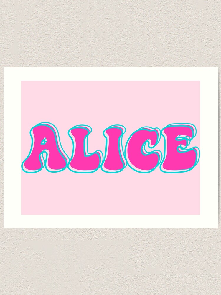 "ALICE Cute Custom Name Design - Kawaii ALICE Name" Art Print by Custom ...