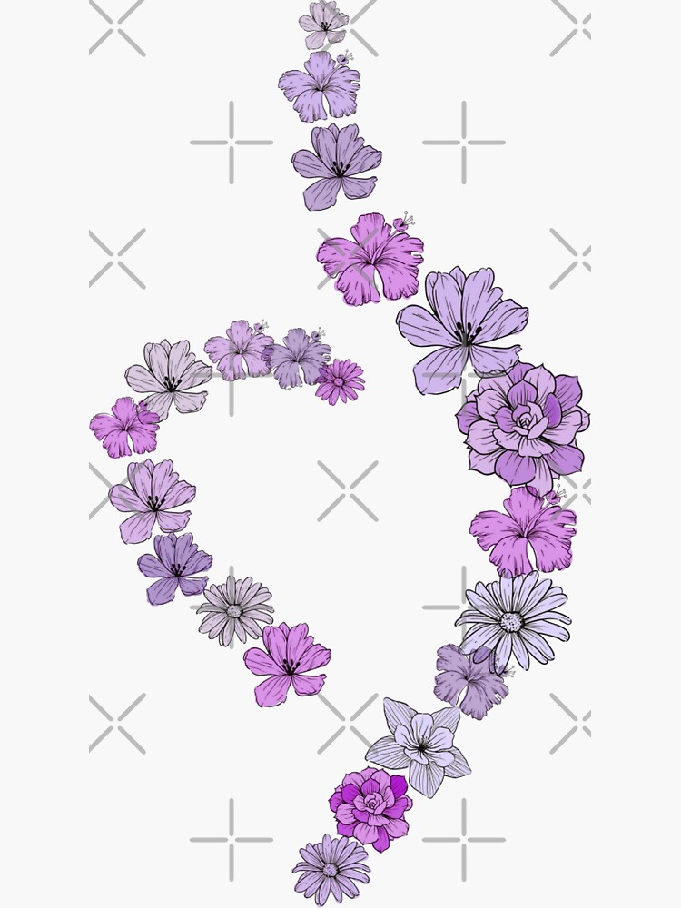 "Purple flower eating disorder recovery symbol" Sticker for Sale by ...