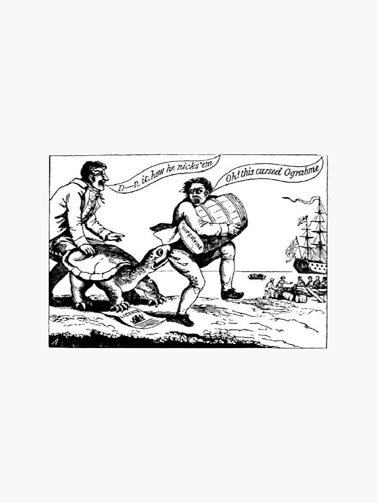 "Ograbme political cartoon" Sticker by dbwang | Redbubble