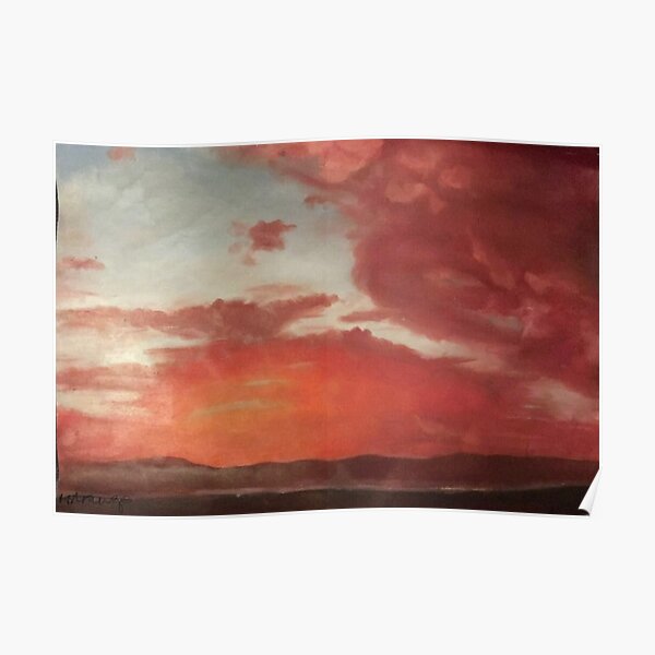 "The Red Sky" Poster for Sale by Rebeccajstrange | Redbubble