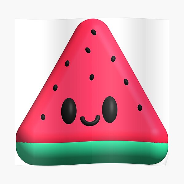 "Kawaii Cute 3D Watermelon" Poster for Sale by trndsttrz | Redbubble