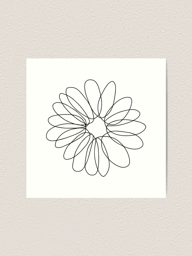 "DAISY FLOWER - Daisy One Line Art - Daisy Single Line Art" Art Print ...