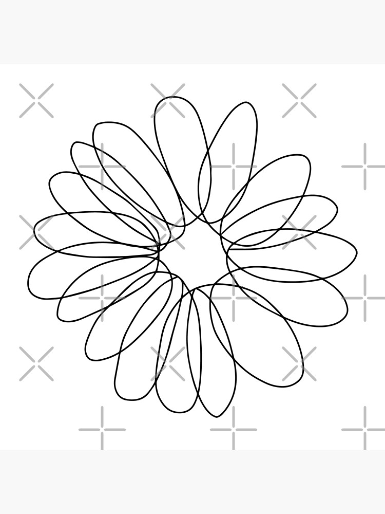 "DAISY FLOWER - Daisy One Line Art - Daisy Single Line Art" Art Print ...