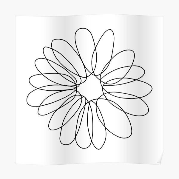 "DAISY FLOWER - Daisy One Line Art - Daisy Single Line Art" Poster by ...