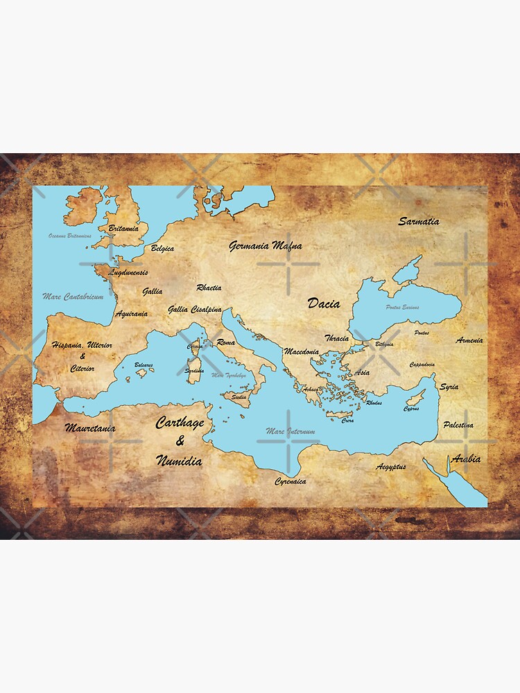 "Roman World Map" Sticker for Sale by TheDailyTwitch | Redbubble