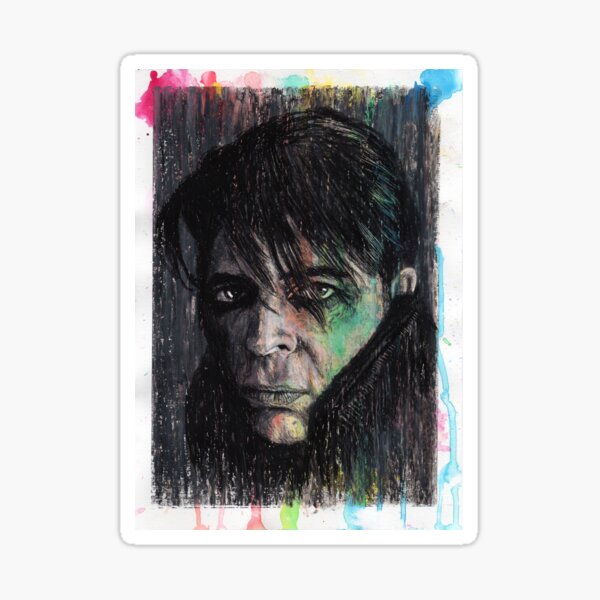 "Gary Numan - Hand Drawn Oil and Ink Portrait" Sticker for Sale by ...
