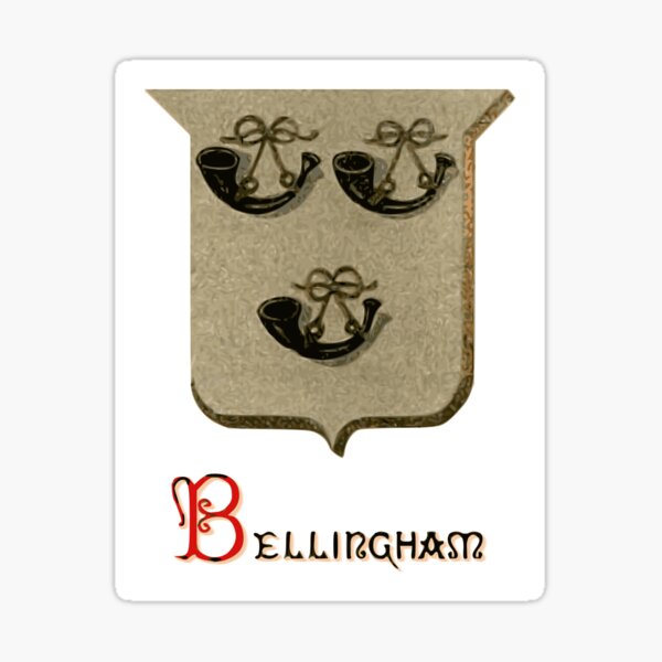 "Bellingham Family Coat of Arms" Sticker for Sale by Heraldica | Redbubble