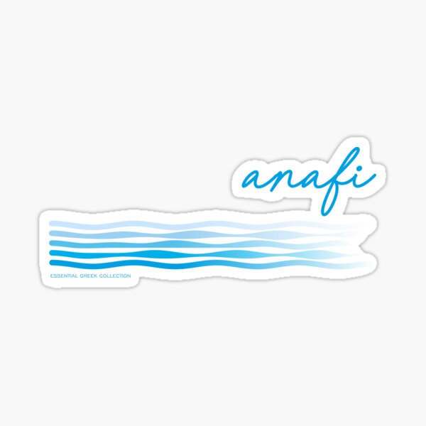 "Anafi Greece, essential series" Sticker for Sale by angelisart | Redbubble