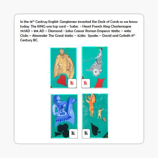 "Cards - Who Invented the game of cards?" Sticker for Sale by ...