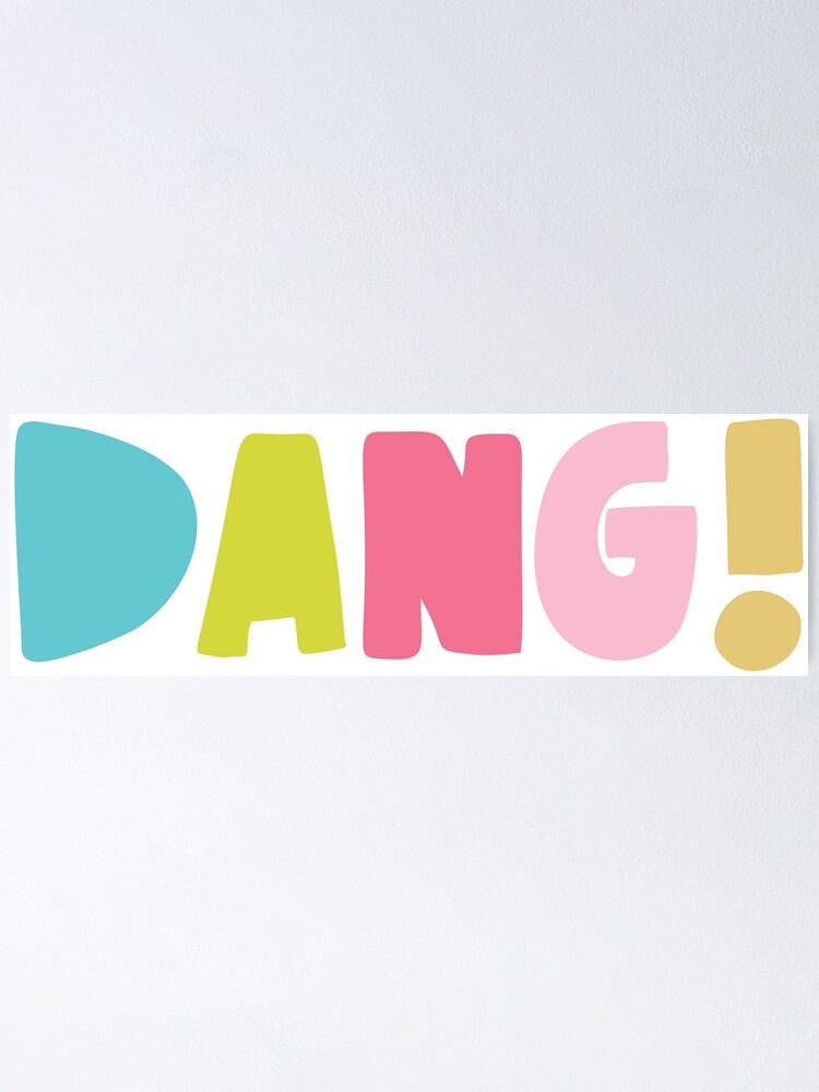 "BEST WORD EVER, "DANG!"" Poster for Sale by designdog | Redbubble