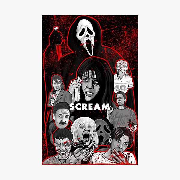 "Scream character collage" Photographic Print by gjnilespop | Redbubble