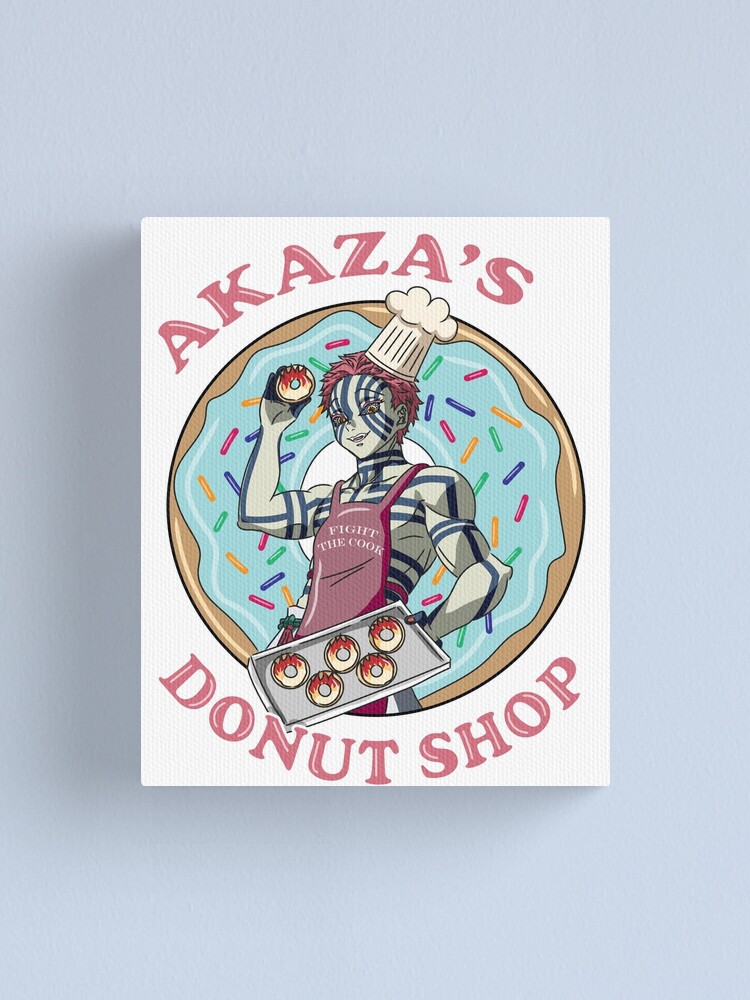 "Akaza Demon Slayer Akaza's Donut Shop" Canvas Print by Dragongirl5678 ...