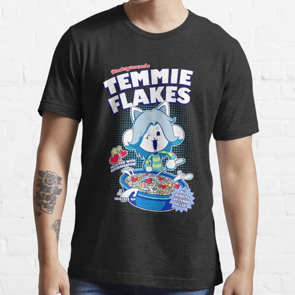 "Temmie Flakes! Essential T-Shirt" T-shirt for Sale by MatthewDwyer ...