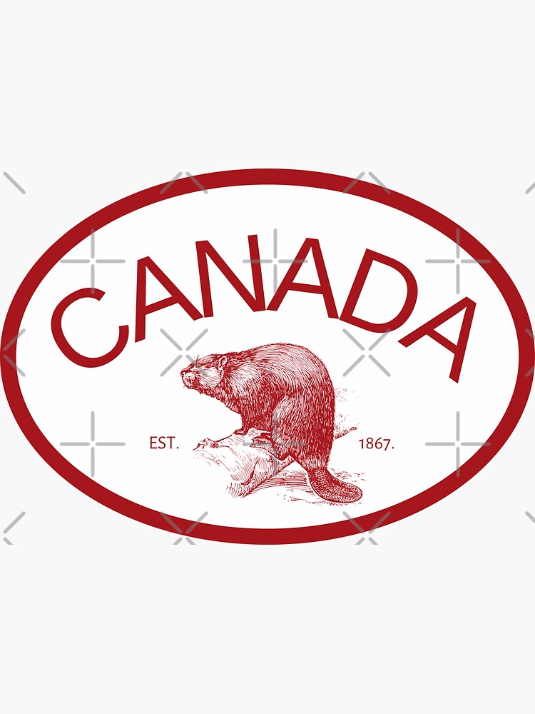 "Canada Beaver (red) - Canada" Sticker for Sale by No1CanadaDesign ...