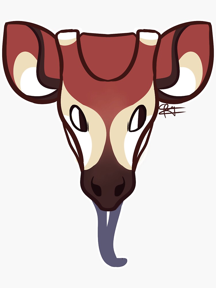"Okapi" Sticker for Sale by BlueHaiku | Redbubble
