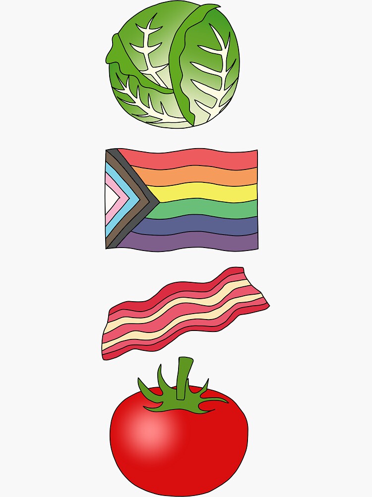 "LGBT BLT Emojis" Sticker by thecaptainkay | Redbubble