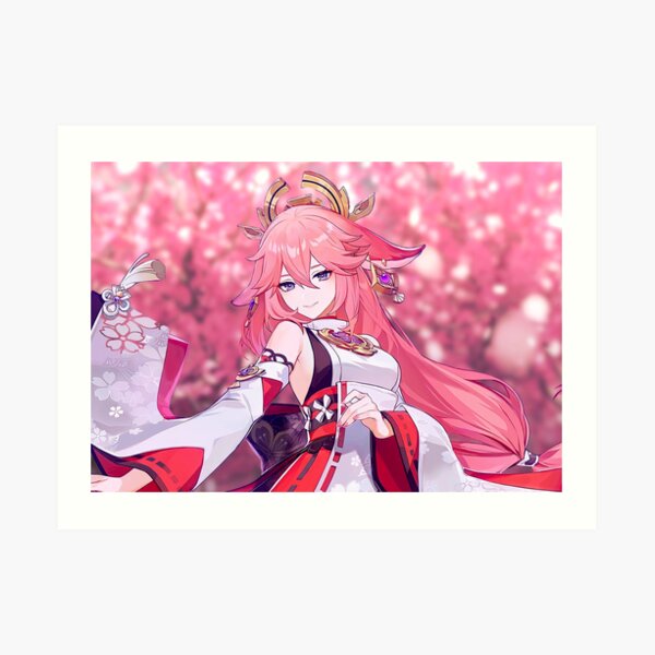 Impression artistique « Yae Miko - Genshin Impact », par persephonexx ...