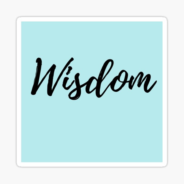 "Wisdom - Blue Background Motivation" Sticker by ActionFocus | Redbubble