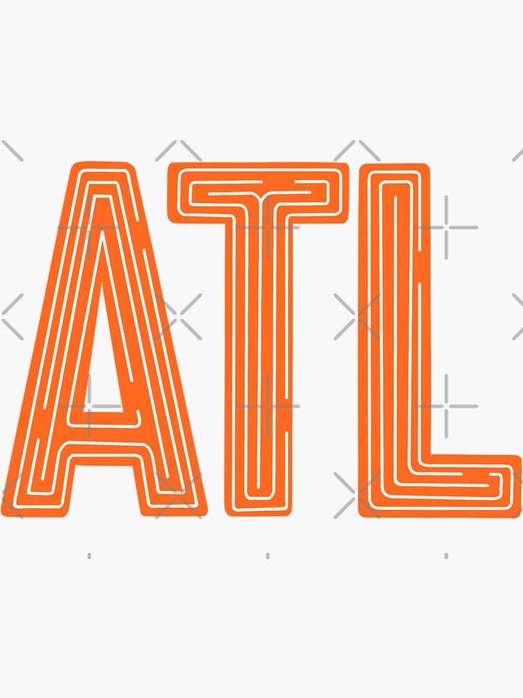 "Atlanta ATL" Sticker for Sale by tyromac27 | Redbubble