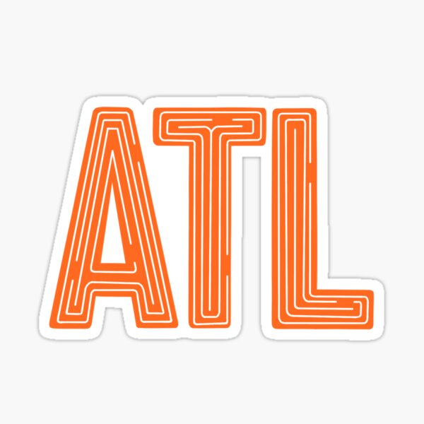 "Atlanta ATL" Sticker for Sale by tyromac27 | Redbubble
