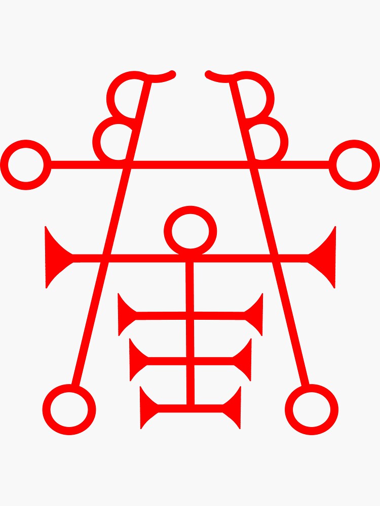 "Ipos - Goetia (uncircled / red)" Sticker for Sale by Shadow-Kingdom ...