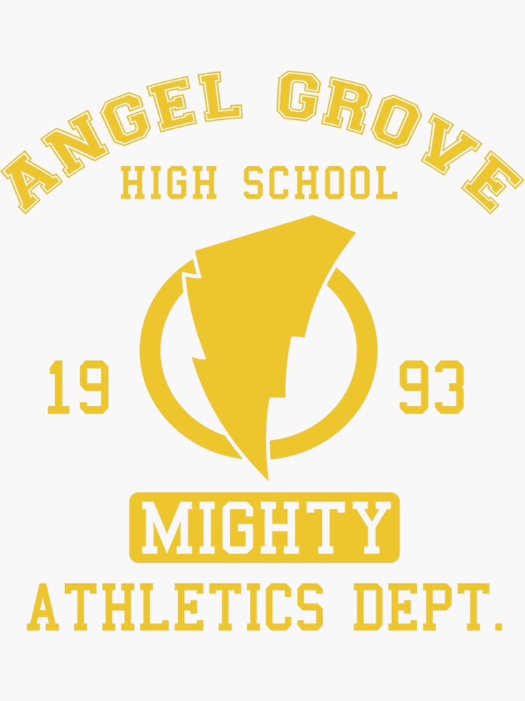"Angel Grove High" Sticker by SvetlanaToys | Redbubble