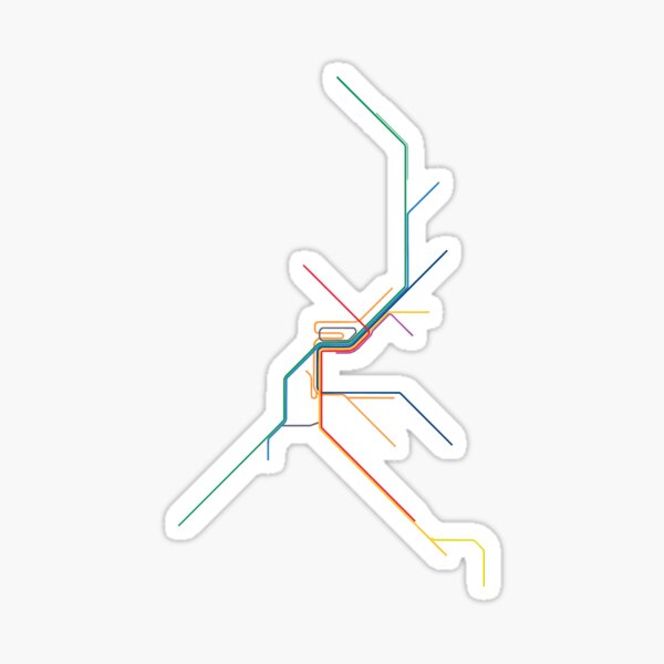 "Translink SEQ Network Lines" Sticker by CliffordClothin | Redbubble
